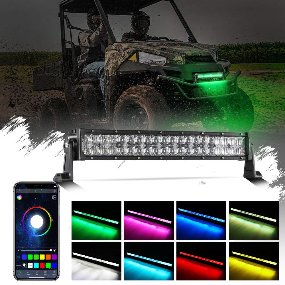 Auxbeam® Light Bar, 22 Inch RGB Color Changing Off Road Light Bar