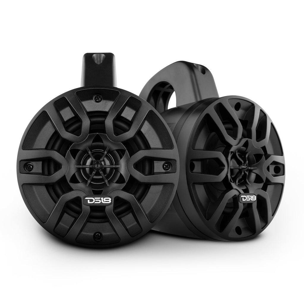 MP 4" Amplified With Bluetooth Wakeboard Tower Speakers 40 Watts Rms