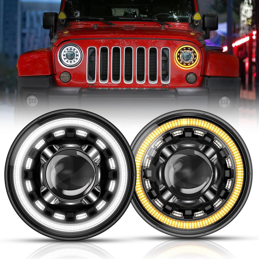 Starlight Flow Series 7 Inch 135W DOT Approved LED Headlights with DRL