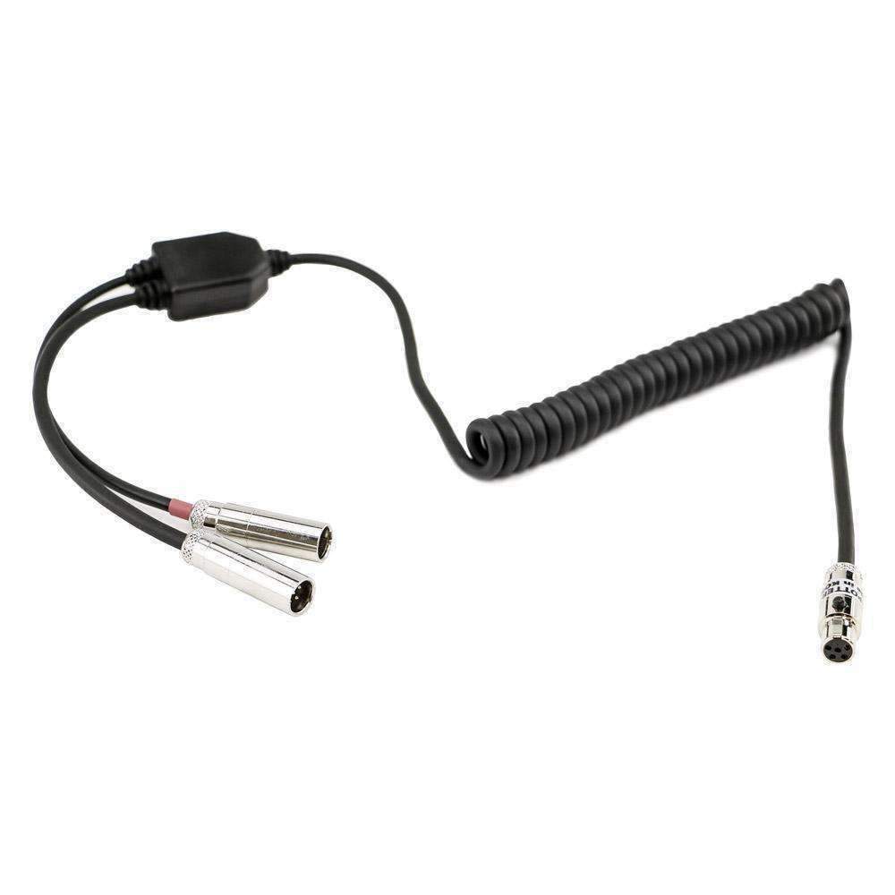 Dual Radios to Headset Coil Cord Adapter for Crew Chief and Race Contr